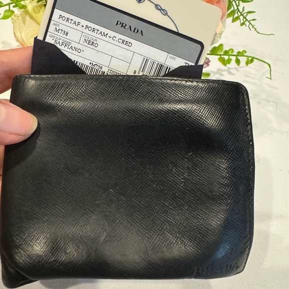 Prada | Bags | Authentic Prada Mens Wallet With Authenticity Card ...